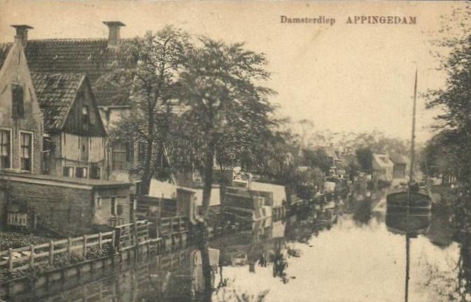 Damsterdiep Appingedam (jaartal: 1910 tot 1920) - Foto's SERC